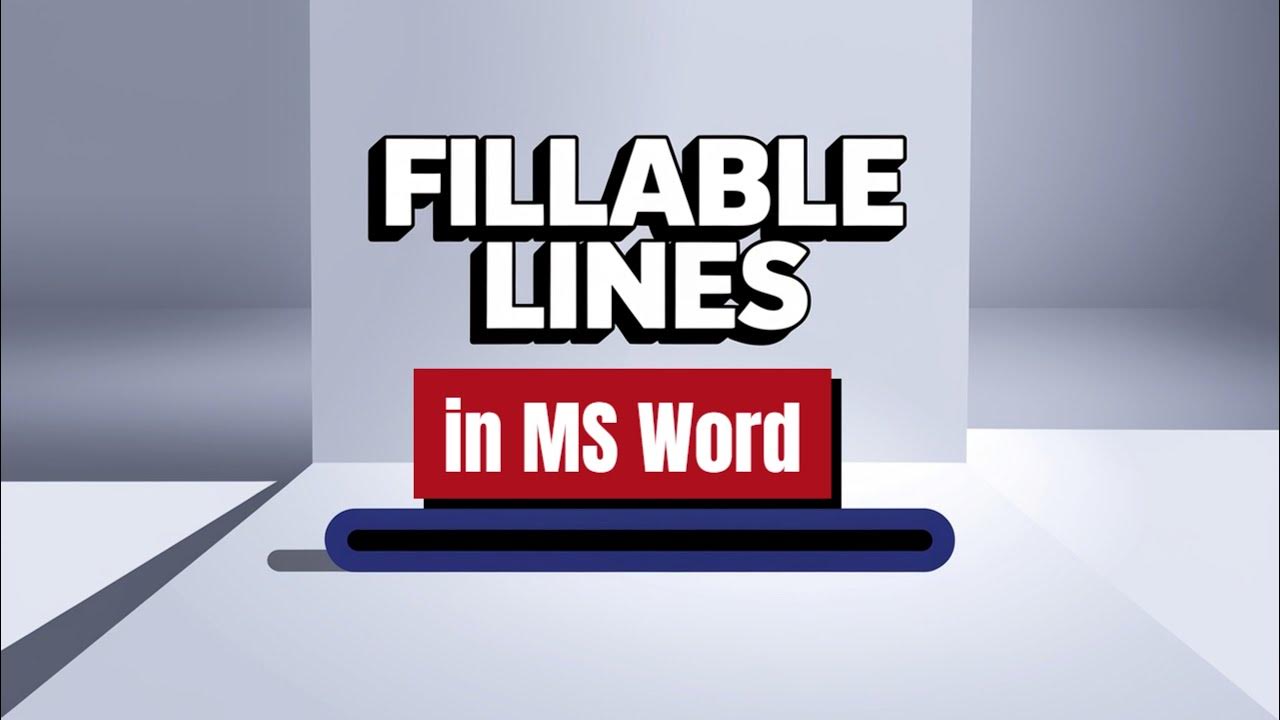 How To Draw a Fillable Line in MS Word Insert Line in Front Of Text in Microsoft Word - YouTube