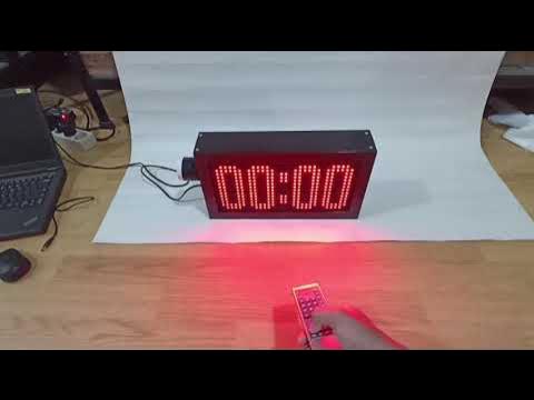 Display stopwatch dengan modul panel P10 - YouTube