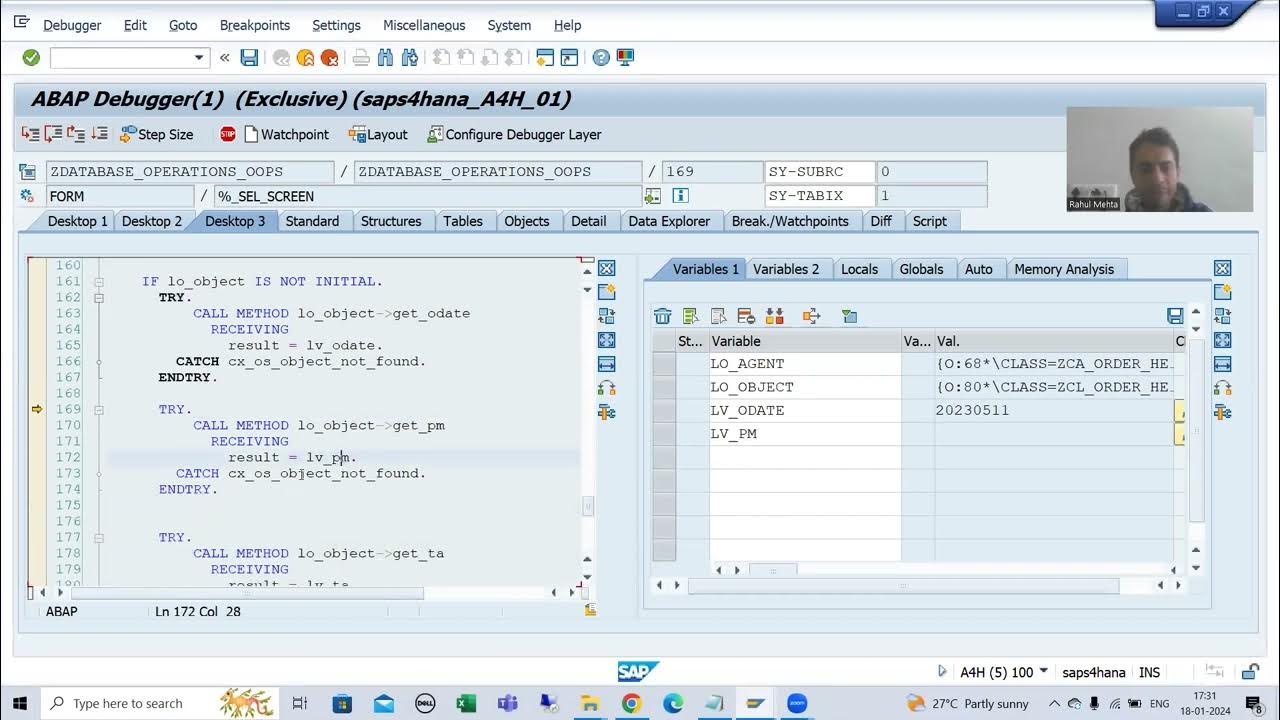 107 - ABAP OOPS - Persistence Class - Database Operations - UPDATE Part2 - YouTube
