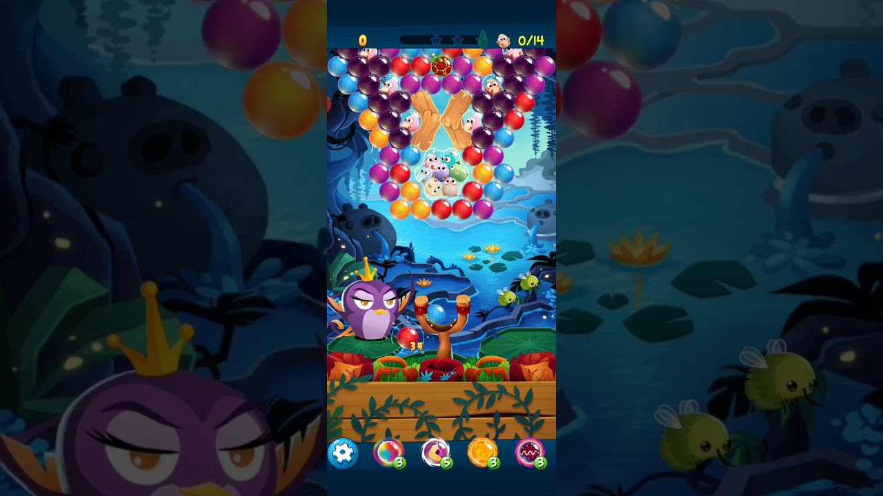 Angry birds pop bubble shooter HARD LEVEL 109 3 STARS NO BOOSTER - YouTube