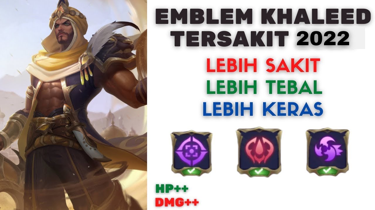 CARA SETTING EMBLEM KHALEED TERSAKIT DAN TERTEBAL 2022 DI MOBILE ...