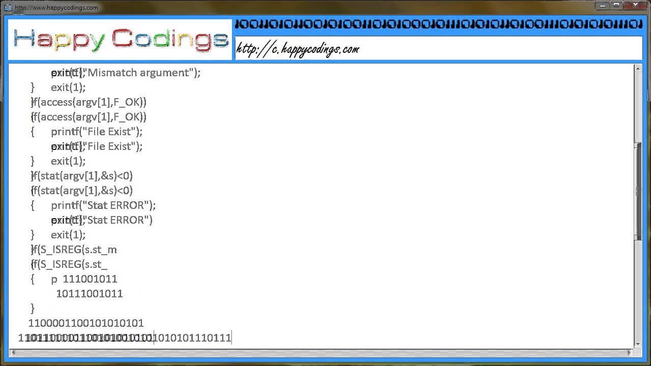 Implementing cat command using system calls c code example - YouTube