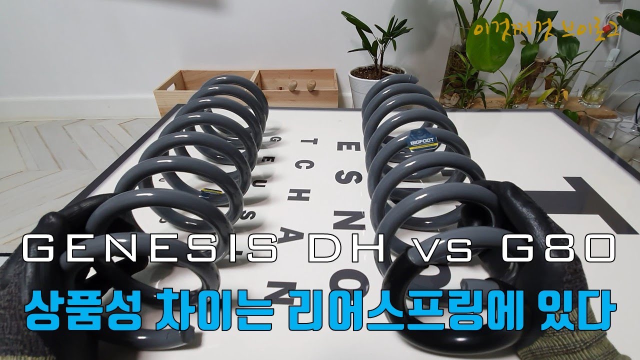 제네시스 DH vs G80 의 상품성 차이는 리어스프링에 있습니다 - YouTube