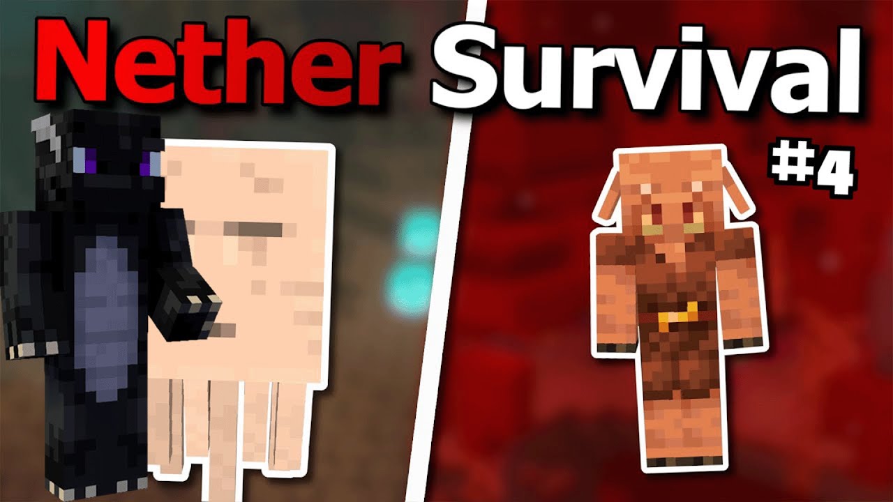 We Almost Died (Again) in the Nether: Minecraft Mishaps (Day 4) - YouTube