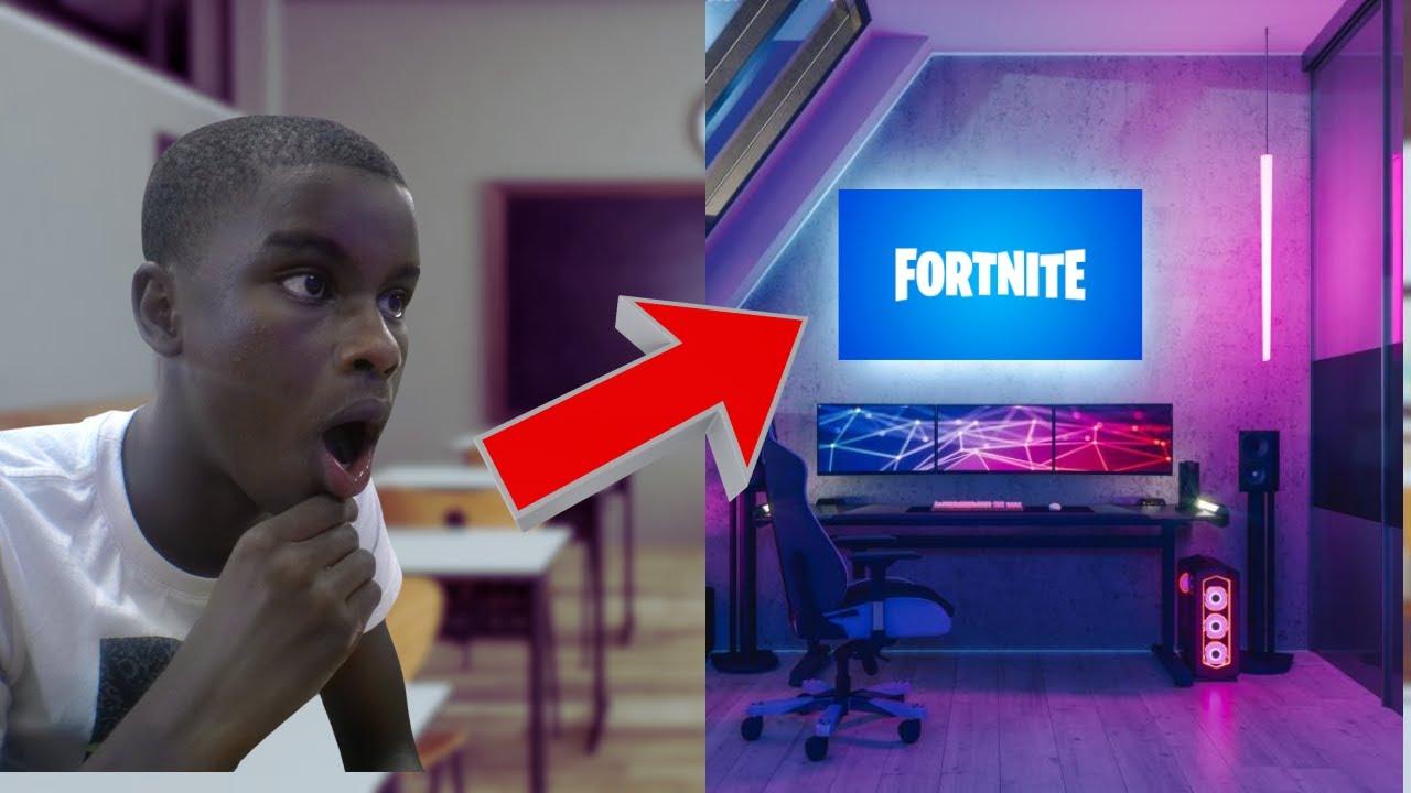 I BUILT A SECRET GAMING ROOM IN MY CLASS - YouTube