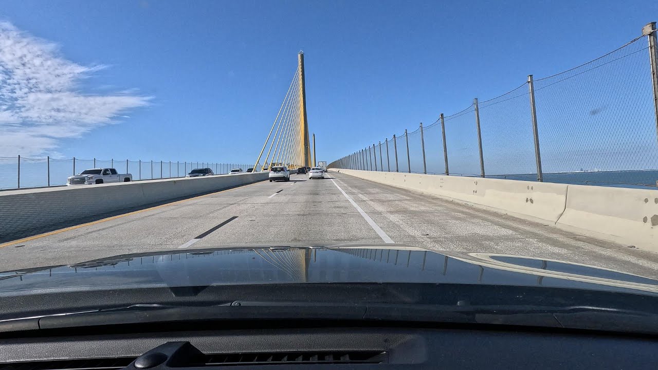 Calm Coastal Drive: Sunshine Skyway, Florida - YouTube