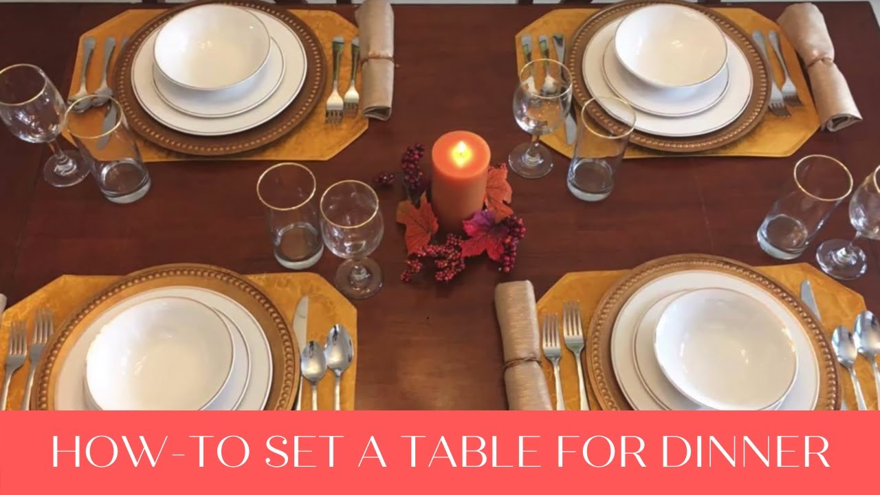 How to Set a Table for Dinner - YouTube