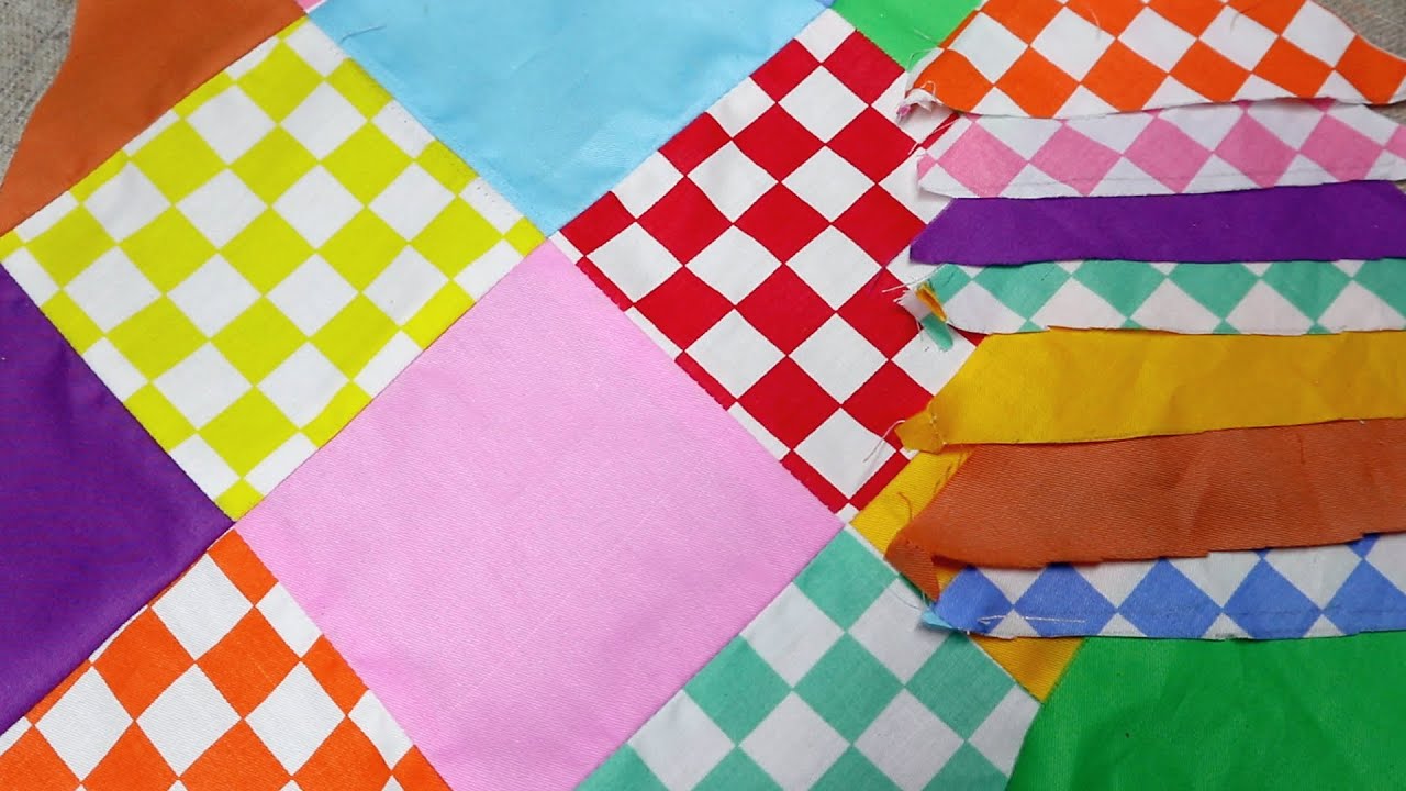 See how scraps fabric can be transformed into something beautiful! 3 great patchwork ideas - YouTube
