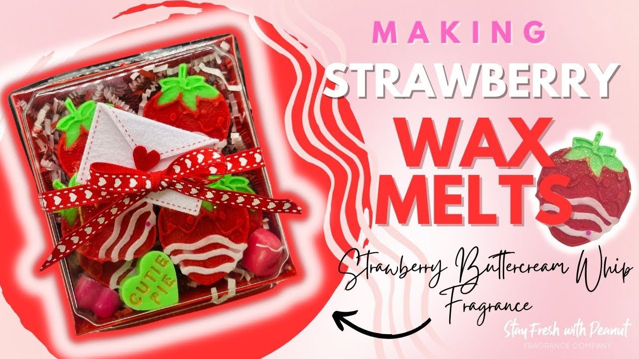 Strawberry Covered Wax Melt Tutorial #waxmelts #tutorial - YouTube