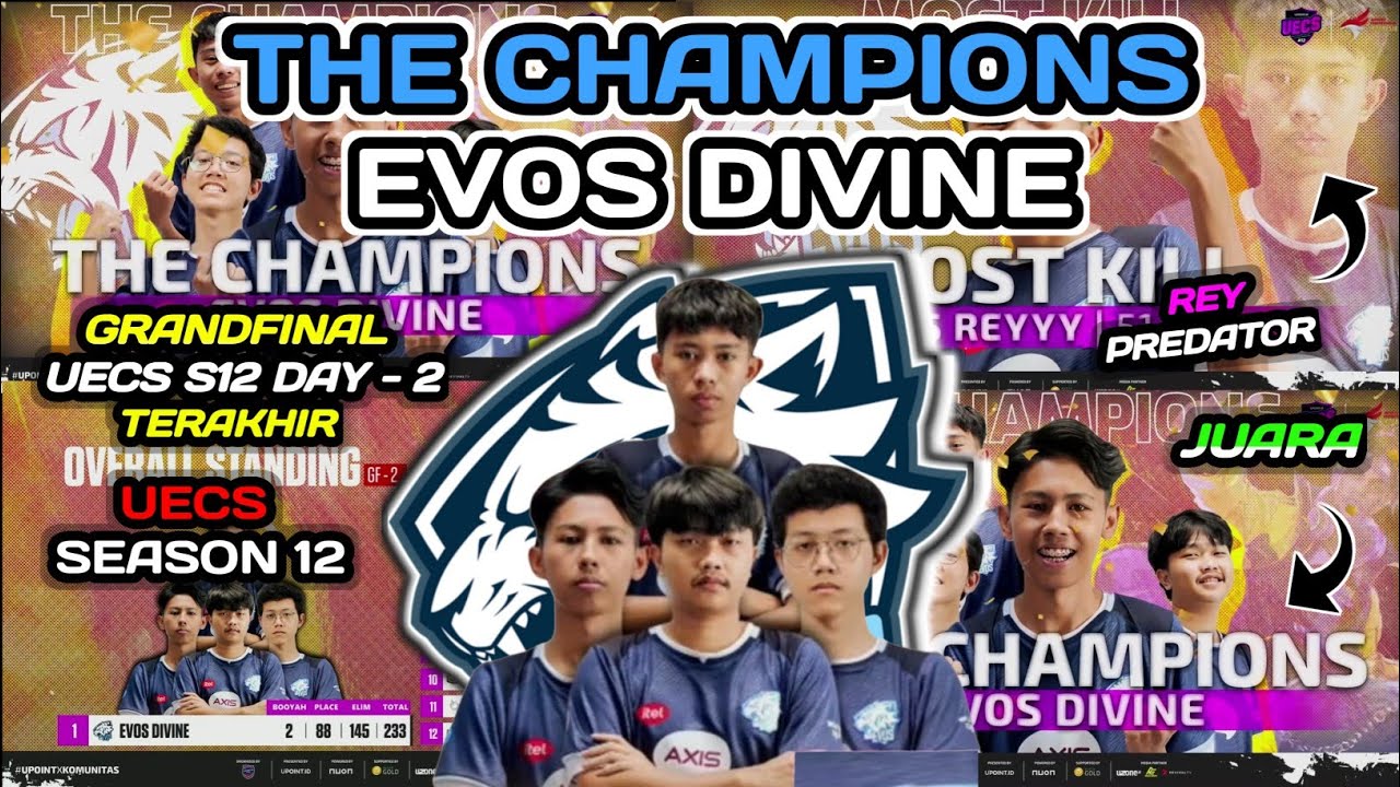 FULL HIGHLIGHT EVOS DIVINE GRANDFINAL UECS SEASON 12 - DAY - 2 TERAKHIR ...