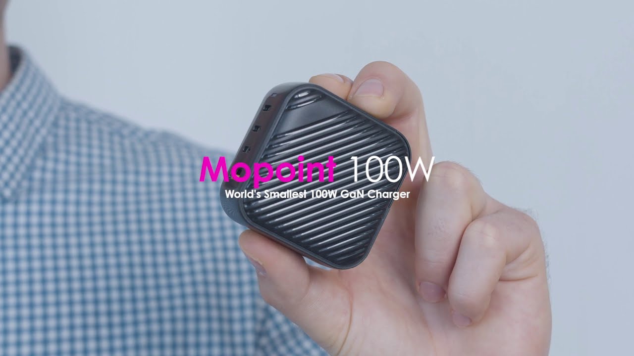 Mopoint: World's Smallest 100W GaN USB-C Charger - YouTube
