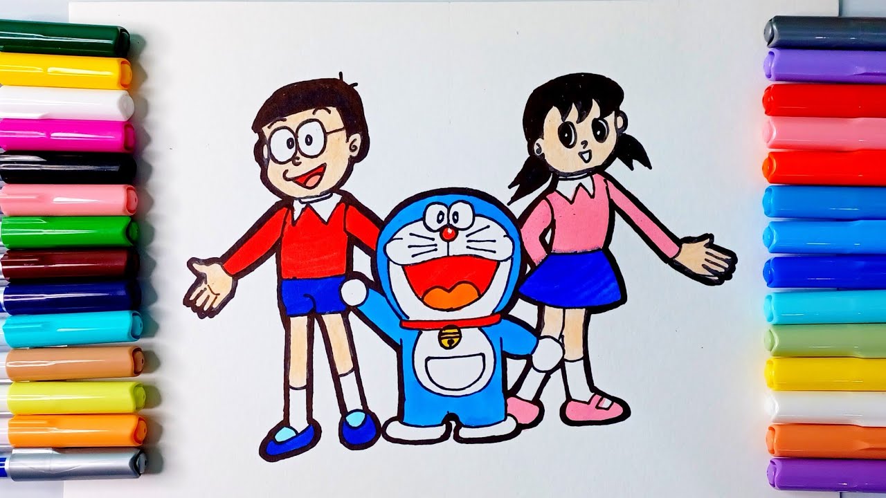 How to Draw Nobita Doraemon Shizuka Step by Step | Nobita Doraemon ...