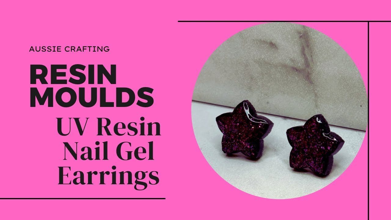 Resin Craft UV Resin NAIL Gel stud Earrings #cute #craft - YouTube