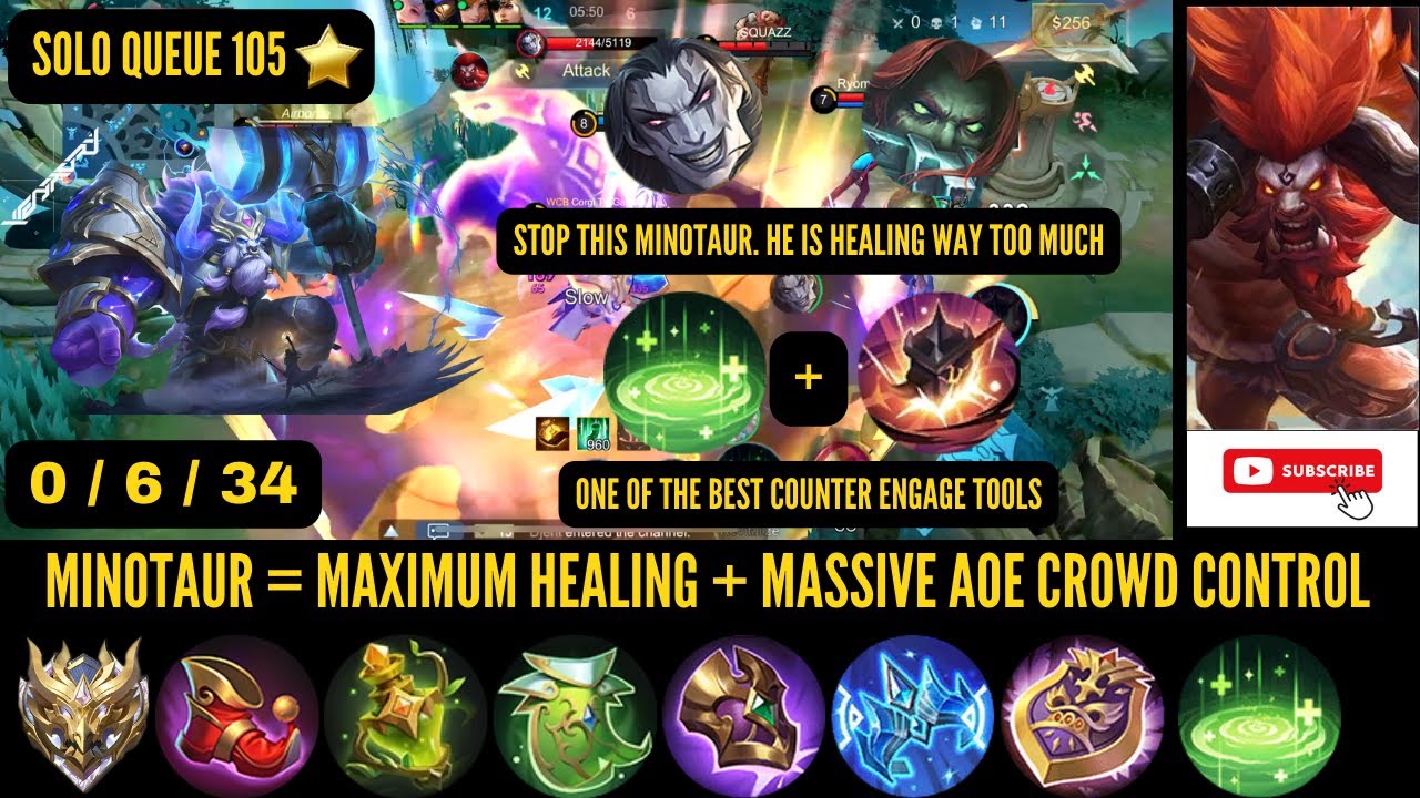 BEST BUILD FOR THE NEW META HEALING MINOTAUR | BEST COUNTER ENGAGEMENT ...