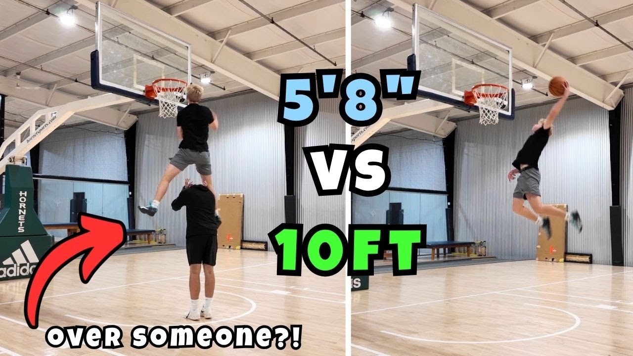 Punching Dunks on 10ft at 5'8" | Hoopin Nate Dunk Session - YouTube