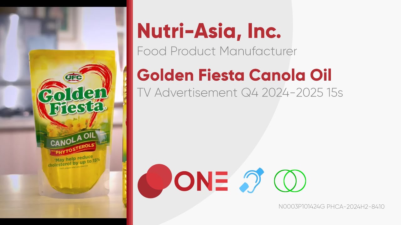 Golden Fiesta Canola Oil TV Ad Q4 2024-2025 15s (Philippines) [CC/ST ...