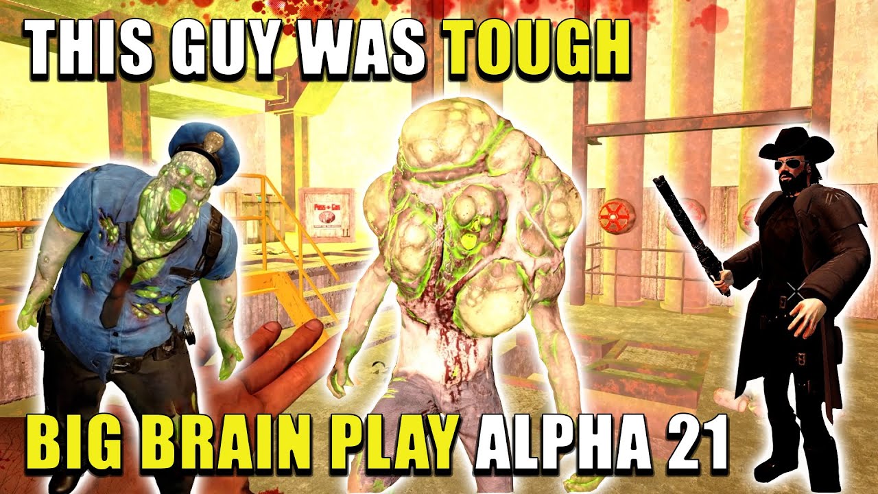 This Zombie Was TANKY | Big Brain Play (Stun Baton Run) | 7 Days To Die ...