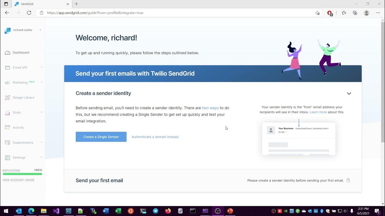 How to set up Twilio SendGrid - YouTube