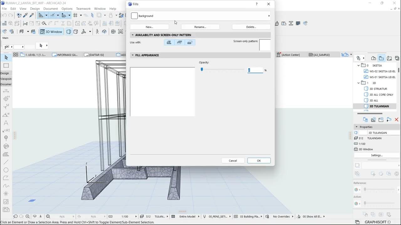Cara Membuat Fill di Archicad - YouTube