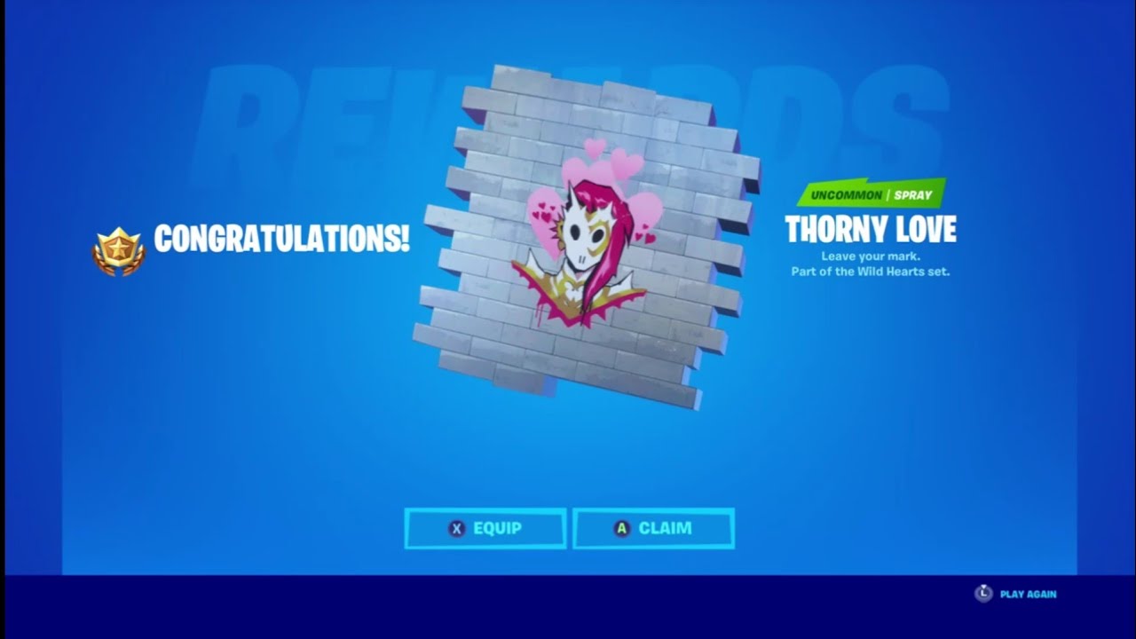CLAIM The *NEW* Thorny Love *FREE* Wall SPRAY | Fortnite Love & War ...