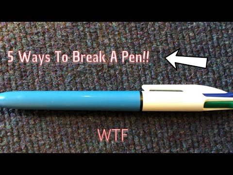 5 Ways To Break A Pen - YouTube