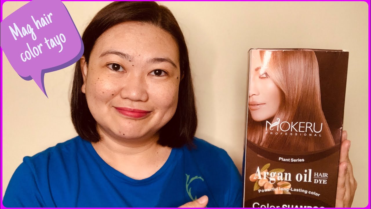 MOKERU ARGAN OIL HAIR DYE COLOR SHAMPOO - YouTube