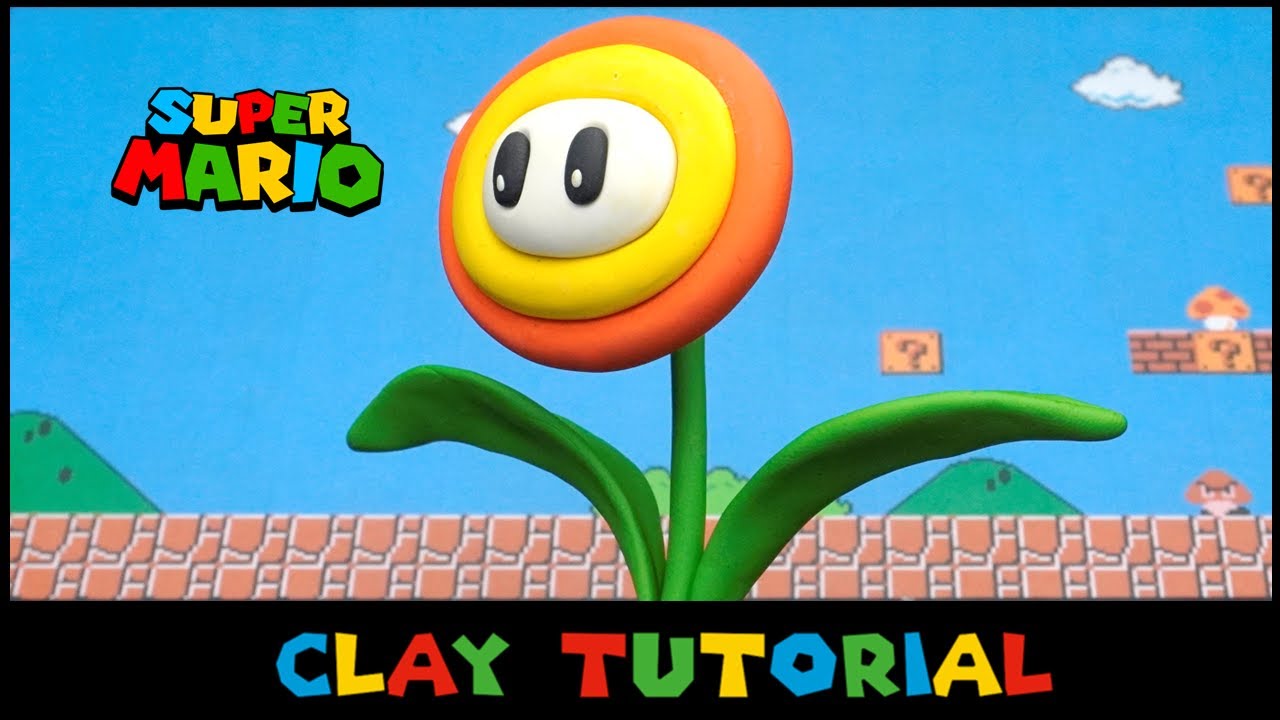 How to make a Fire Flower from Super Mario with Polymer Clay #clayart # ...