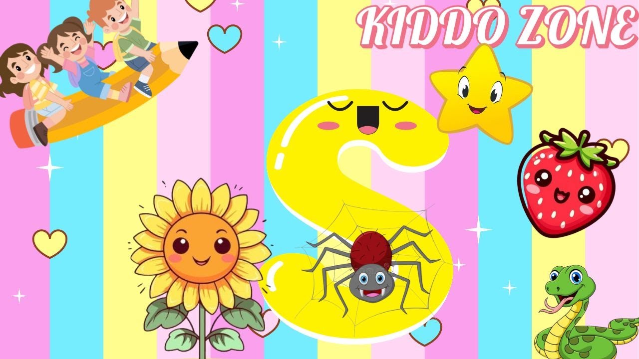 S is for Sun ☀️ | ABC Learning Video for Toddlers || Learn the Alphabet with Kiddo Zone - YouTube