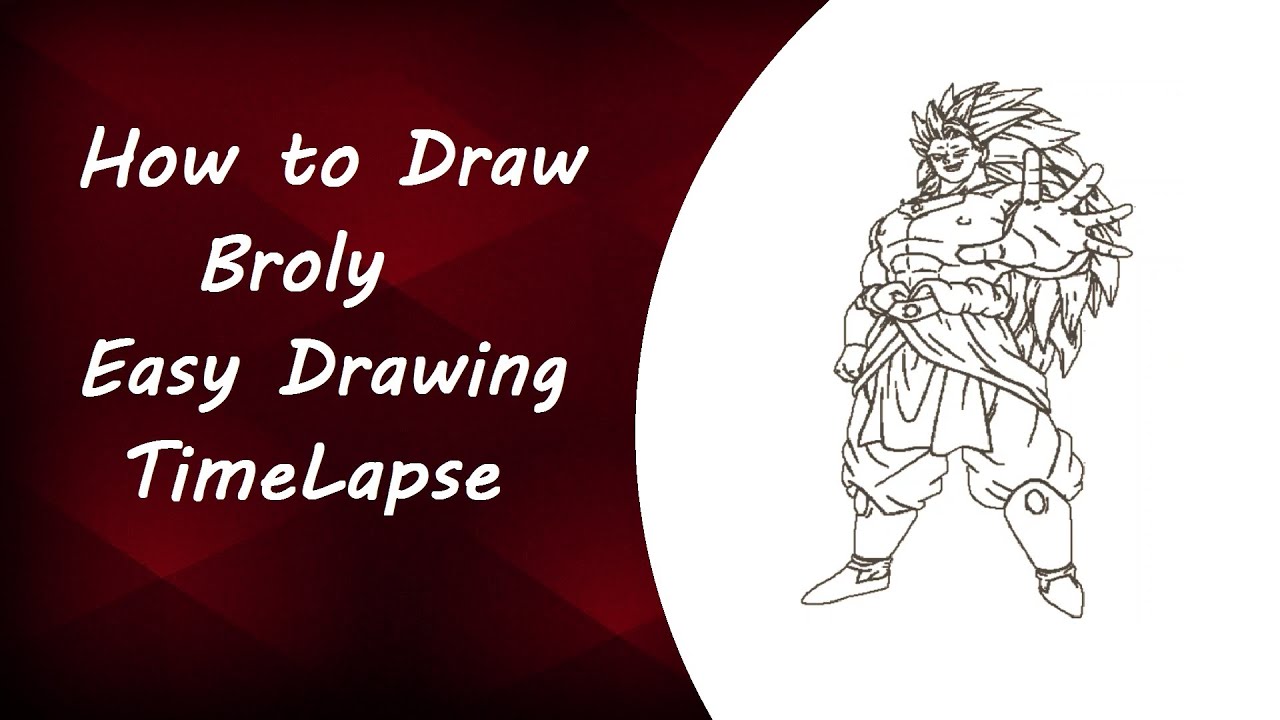 How to draw Broly? Drawing Easy, Dragon Ball Drawing - YouTube
