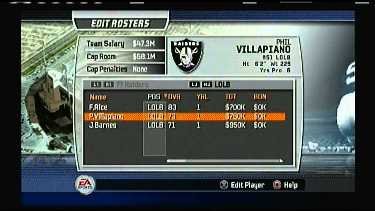 Madden NFL 07 Legendary Team Roster 1977 Oakland Raiders - YouTube