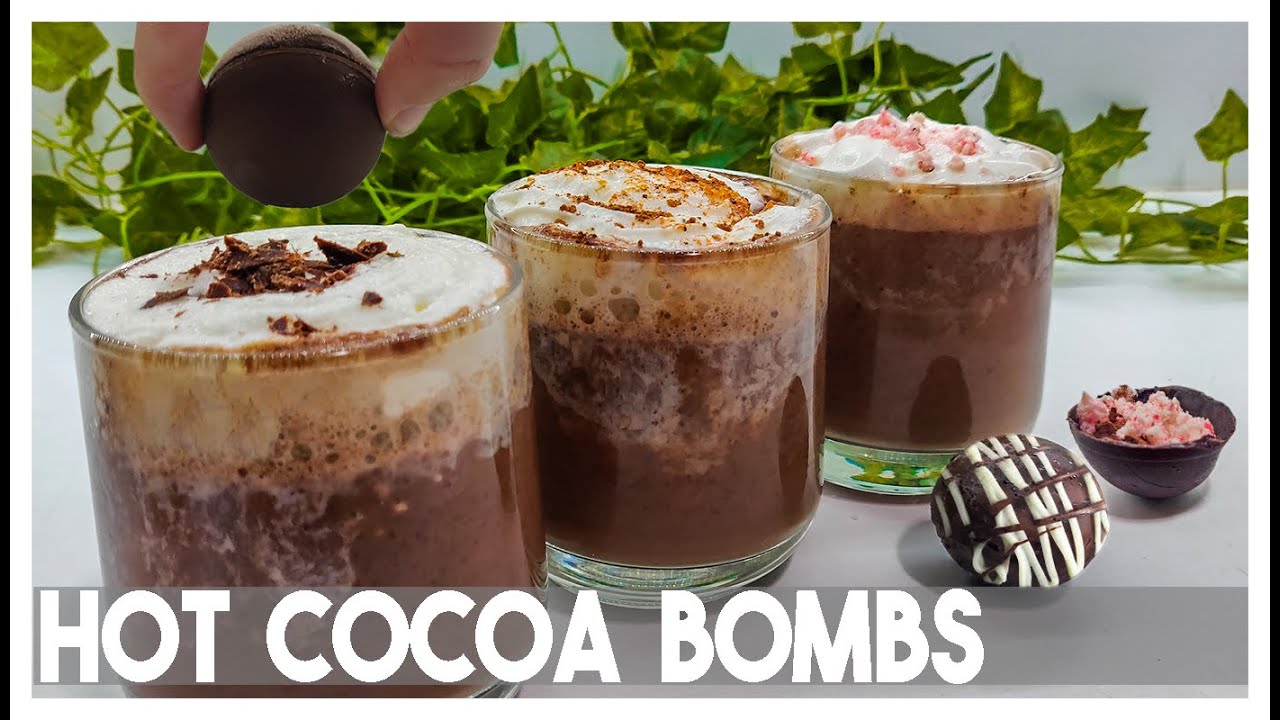 Easy Vegan Hot Chocolate Bombs with Marshmallow Whipped Cream - YouTube