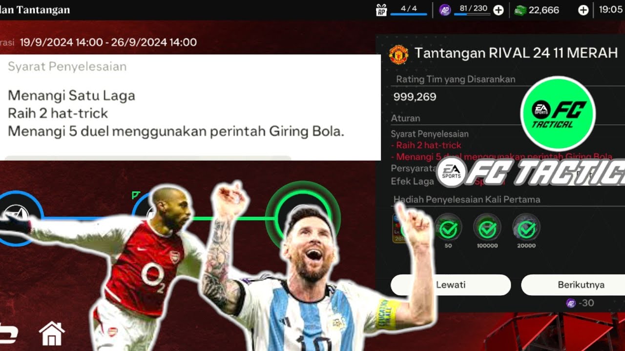 Tutorial Challenge Road RIVAL MANCHESTER UNITED 2024 || EA SPORTS FC TACTICAL - YouTube