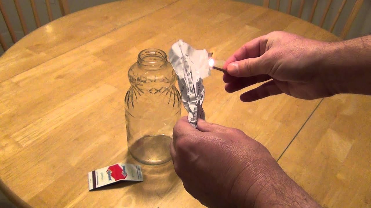 Suck Egg into Bottle Experiment, Fire, Air Pressure - YouTube