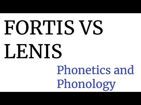 Difference between Fortis and Lenis | Fortis Lenis Consonants with ...