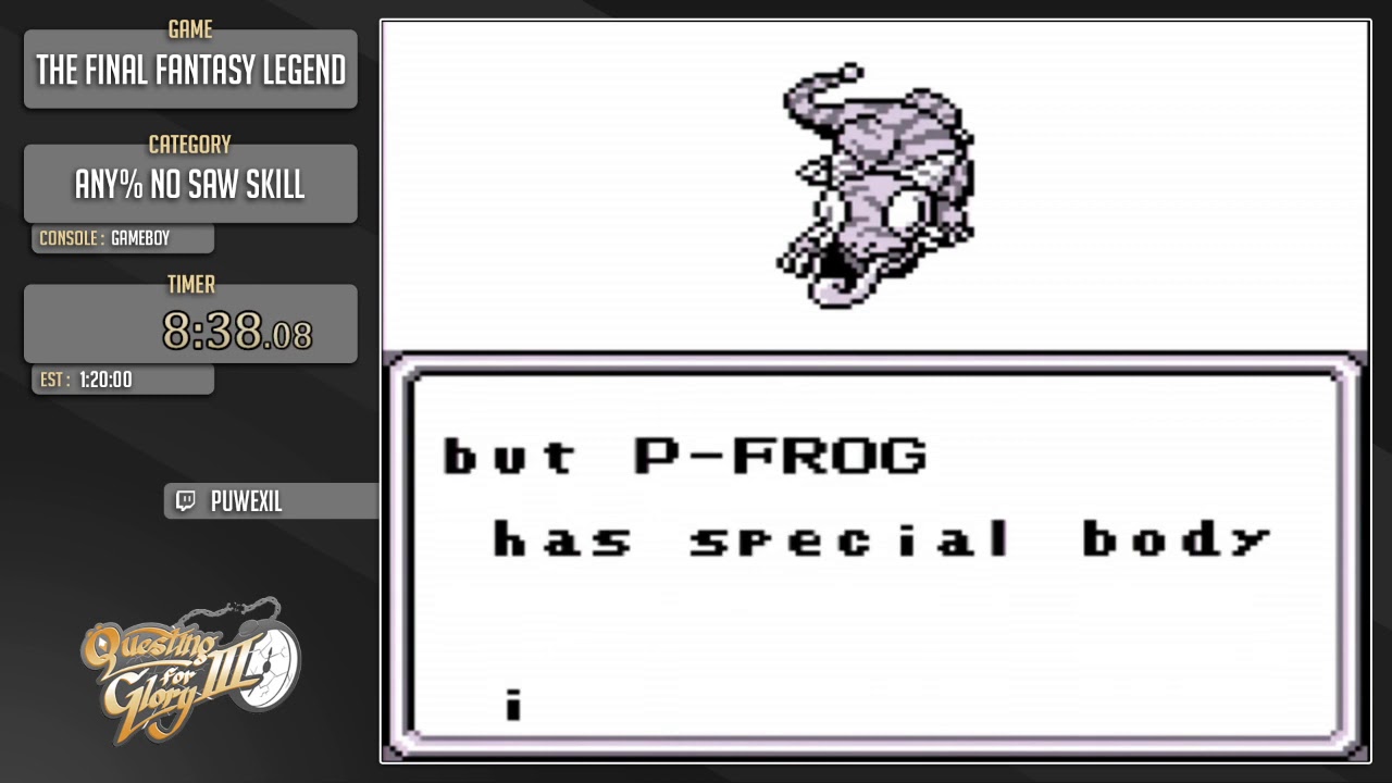 Questing for Glory 3: The Final Fantasy Legend Any% No Saw Skill by ...