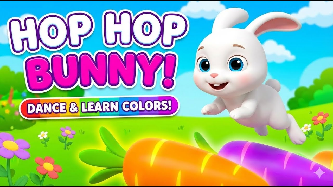 Hop Hop Bunny! 🐰 | Dance & Learn Colors | Kids Songs & Nursery Rhymes # ...