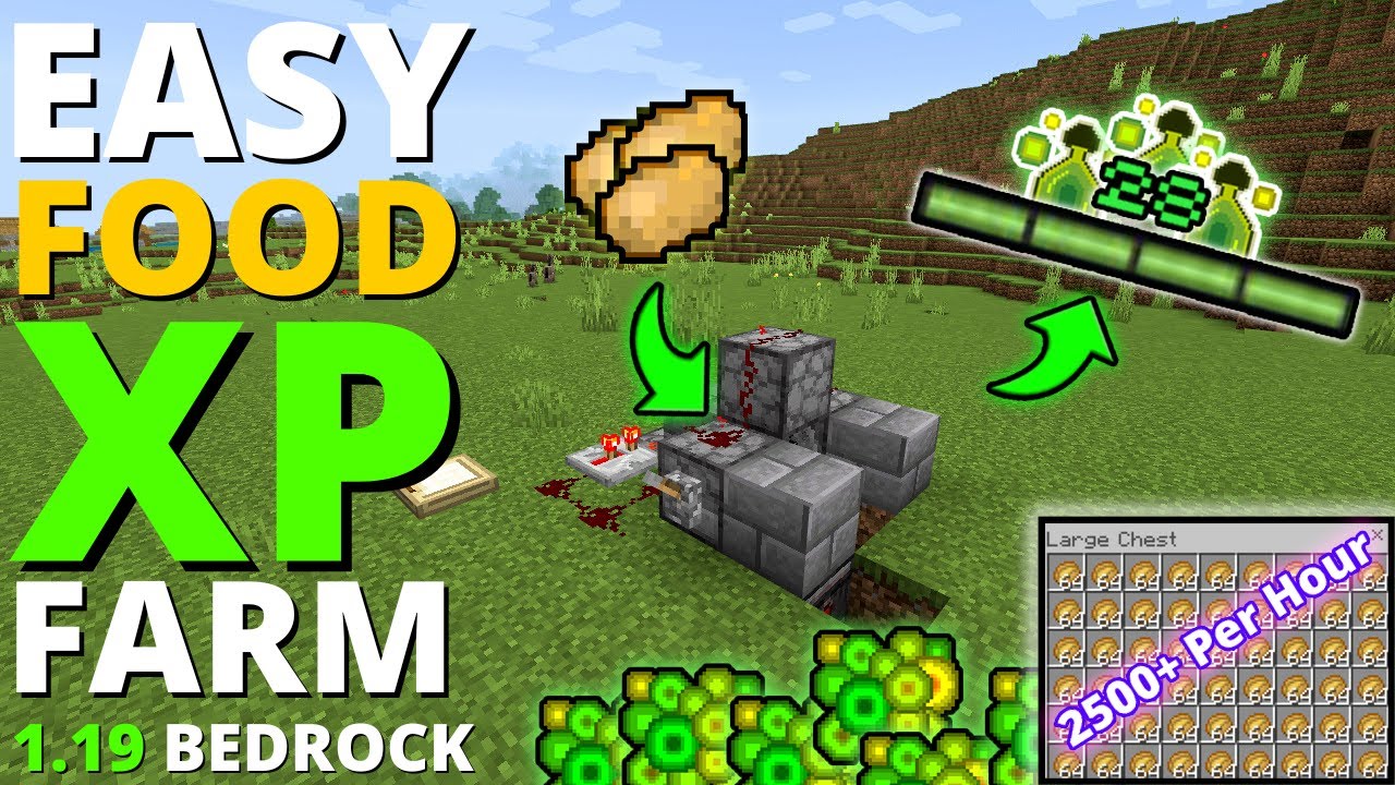 (NEW) I BUILD AN INSANE FOOD XP FARM IN MINECRAFT BEDROCK 1.19 EDITION ...