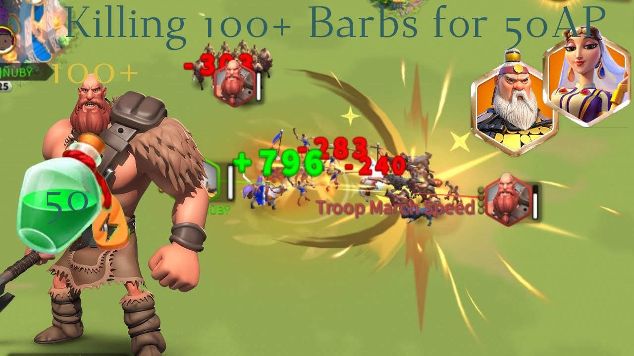 100 barbs in 1hr and 30 minutes only 50AP - YouTube