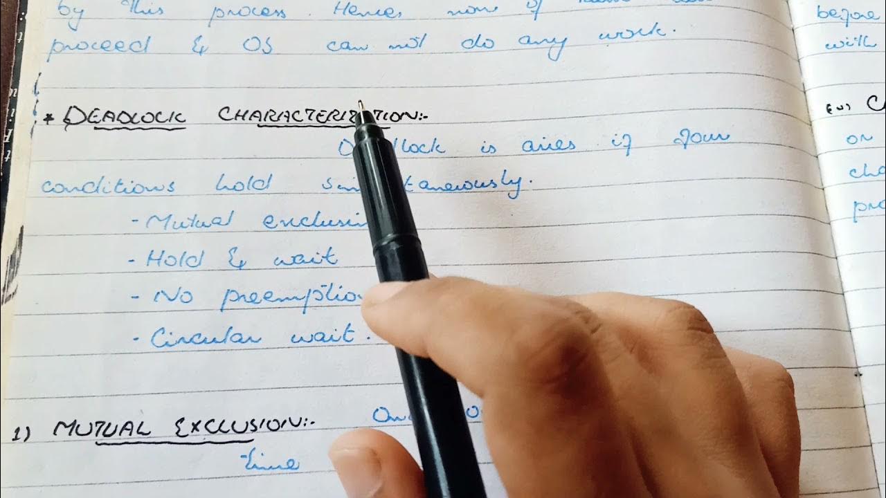 Deadlock characterization in operating system - YouTube