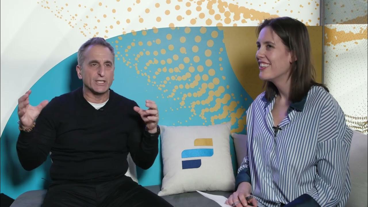 Audacy CMO Paul Suchman and Stagwell's Alexis Williams in the Stagwell Content Studio at CES ...