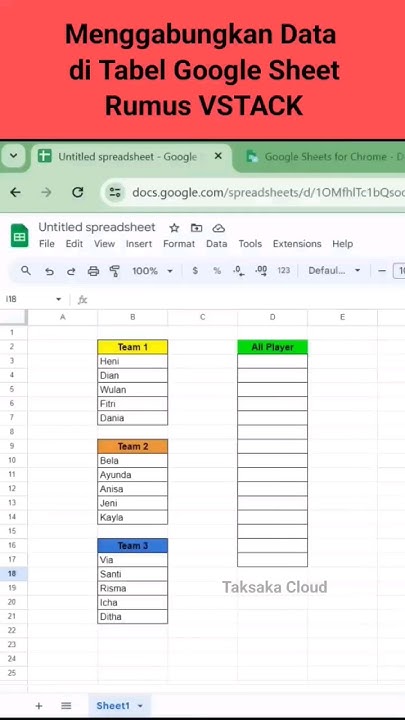Cara Menggabungkan Data di Tabel Google Sheet Spreadsheet #spreadsheet ...