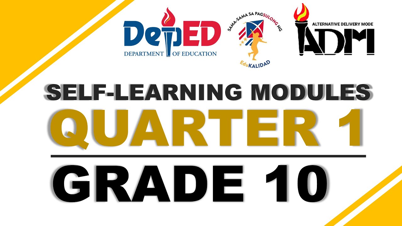 Quarter 1 - Grade 10 (SLM) Self-Learning Modules - YouTube