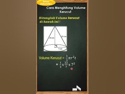 Cara Menghitung Volume Kerucut #kelas6 #shots #mathematics #volume ...