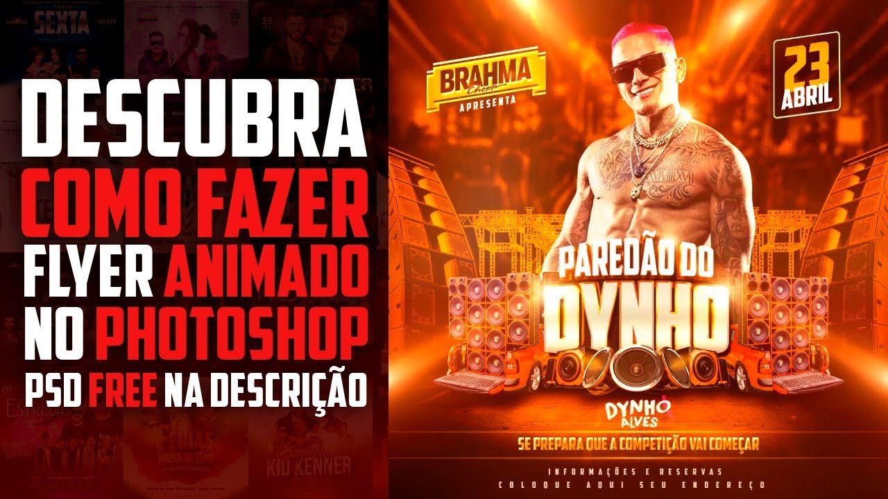DESCUBRA COMO FAZER FLYER ANIMADO DE PAREDÃO NO PHOSHOP - PSD FREE ...