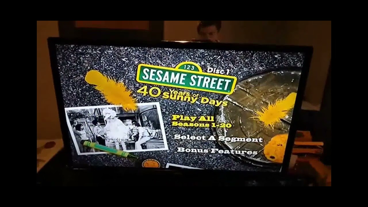 Sesame Street 40 Years Of Sunny Days Disc 1 DVD Menu Reversed BackWards ...