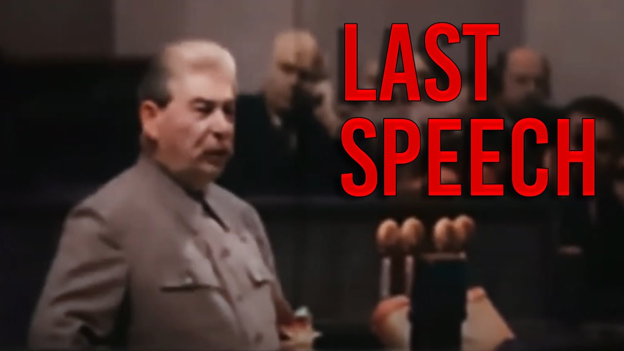 Stalin’s Final Speech (1952) – HQ Colorized | Last Public Appearance of ...