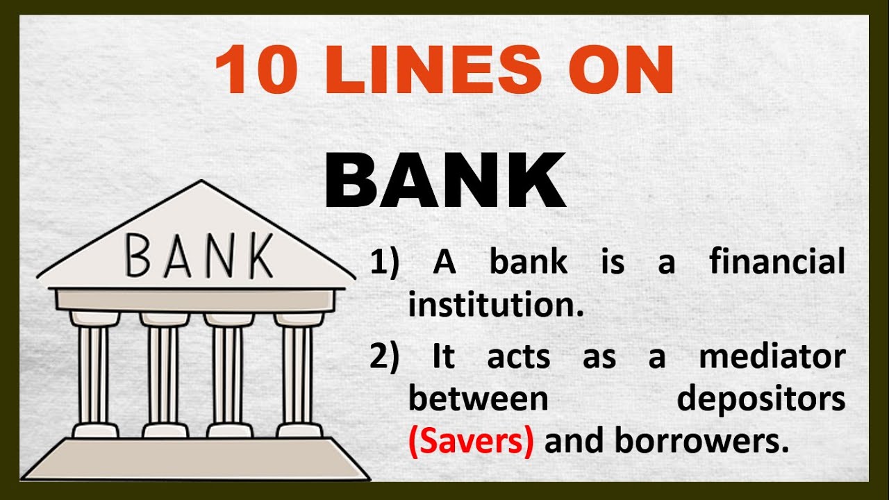10 Lines on Bank | in English | Few Lines on Bank - YouTube