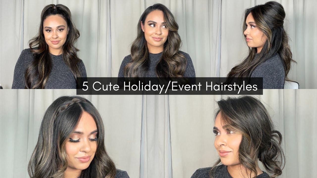 5 Holiday & Event Hairstyles - YouTube