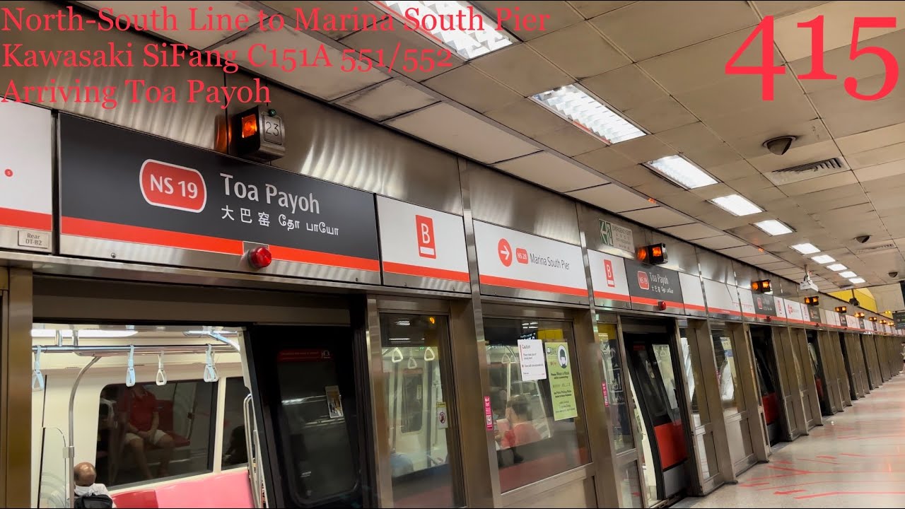 SMRT (NSL) C151A set 551/552 arriving Toa Payoh - YouTube