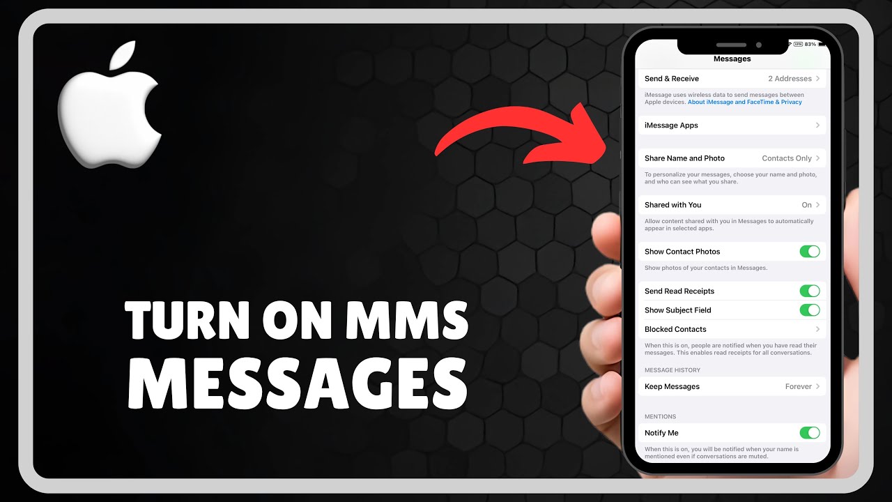 How to turn on MMS messages on iPhone - YouTube
